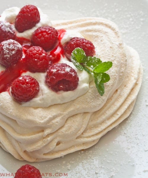 Meringue Hearts With Whipped Cream And Raspberries - What A Girl Eats