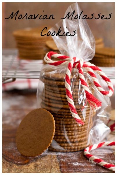 Molasses Cookies {Moravian Cookies} - What A Girl Eats