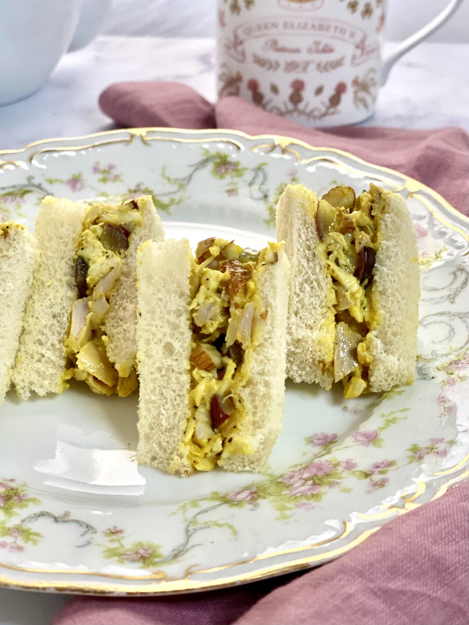 Curried Chicken Tea Sandwiches Curried Cream Cheese And Chutney Party