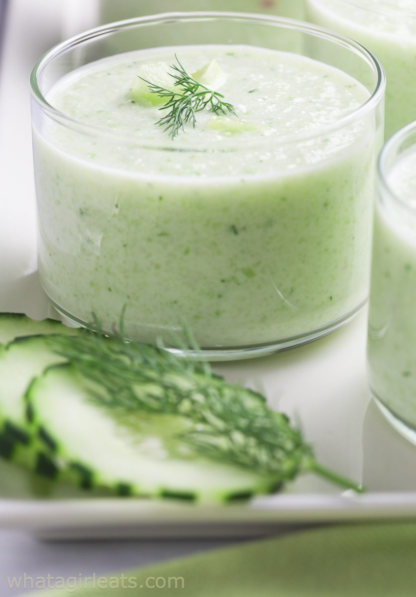 Cold cucumber soup