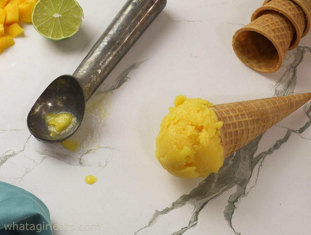 Mango Sorbet - What A Girl Eats